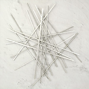 Cheungs Abstract, silver bar and panel wall décor piece (5369SV)