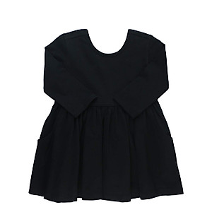 RuffleButts Black Twirl Dress - 3-6m