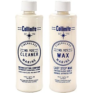 Collinite 920 Fiberglass Boat Cleaner & 925 Fiberglass Boat Wax Combo Pack