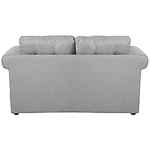 US Pride Furniture Modern Fabric Upholstered Reversible Loveseat with Sofa Bed and Tufted Finish Gray