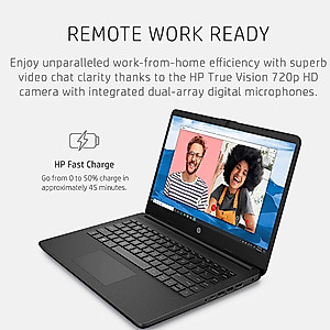 HP Latest Stream 14" HD Laptop, Intel Celeron Processor, 16GB Memory, 64GB eMMC Storage, Fast Charge, HDMI, Up to 11 Hours Long Battery Life, Office 365 1-Year, Win 11 S, Microfiber Bundle, Black