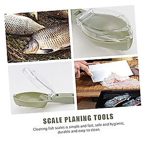 RUNROTOO 2pcs Scale Remover Fish Scaler Brush Fish Skin Cleaner Fish Skin Scraper Household Cleaner Seafood Tools Kitchen Cleaning Tool Fish Descaler Tool Fish Scale Remover Green As Crab