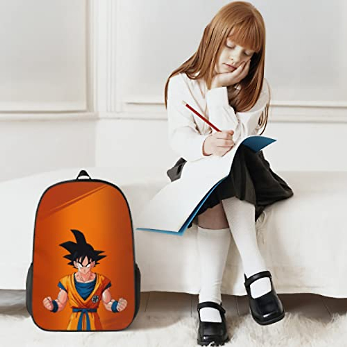 Peslkatty 17 Inch Lightweight Backpack Boys Girls Shoulder Bags Large Capacity For Gift