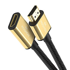 8K HDMI Extender 2.1 HDMI Extension Cable 8K@60Hz,4K@120Hz,Utra high Speed HDMI Male to Female Nylon Braided HDMI Extender Cable Compatible with Xbox PS5 PS4 Roku TV Stick Blu Ray Player(9 Feet)