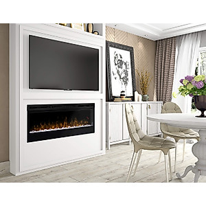 Dimplex Prism 50" Wall-Mounted Linear Electric Fireplace with Acrylic Ember Bed (Model: BLF5051), 4197 BTU, 120 Volt, 1230 Watt, Black