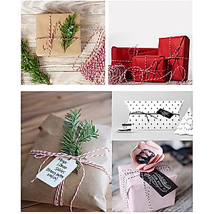 Cotton Bakers Twine，328 Feet Cotton Cord Crafts Twine String Natural Blue Cotton String Twine for Gift Wrapping, Christmas Decor, Bottle Decorations, Baby Shower Decor