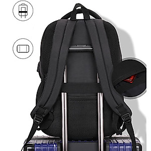 Travel Laptop Backpack For Men And Women, Business Anti Theft Slim Durable Laptops Back Pack With USB Charging Port, Water Resistant Computer Bag Fits 15.6 Inch Notebook Gifts For College School