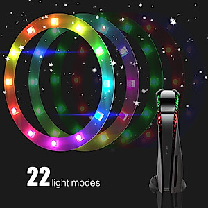 Playstation 5 Accessory Kits, PS5 Black Plates Disc Edition and PS5 LED Strip with 8 Colors and Remote Control