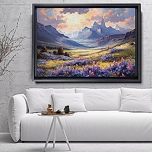 Enchanting Texas, Native Texas Hill Country Bluebonnet Landscape - Fine Art Print Mounted in a White Mat Board