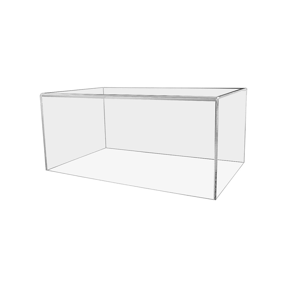 20" x 12" x 9" Acrylic Display Riser Box with One Open Side No Lid Versatile Clear Rectangular Retail Product Platform and Merchandise Storage Bin by Marketing Holders