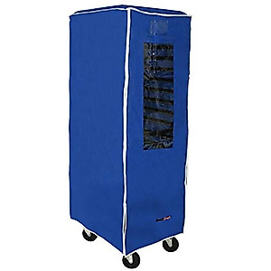 SHOPCraft Heavy Duty Bakery Single Rack Cover, Reusable Commercial Standard Rack Cover with Velcro Closure (Blue)