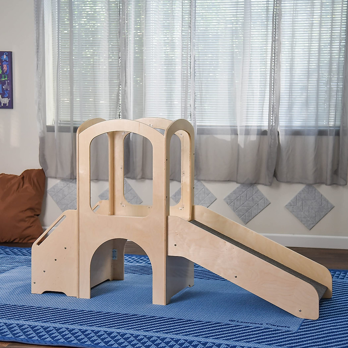 Children's Factory-ANG1617 Toddler Loft Set, Kids Indoor Play Equipment, Sliding/Climbing/Crawling Toys for Preschool/Daycare/Playroom, Wooden Classroom Furniture