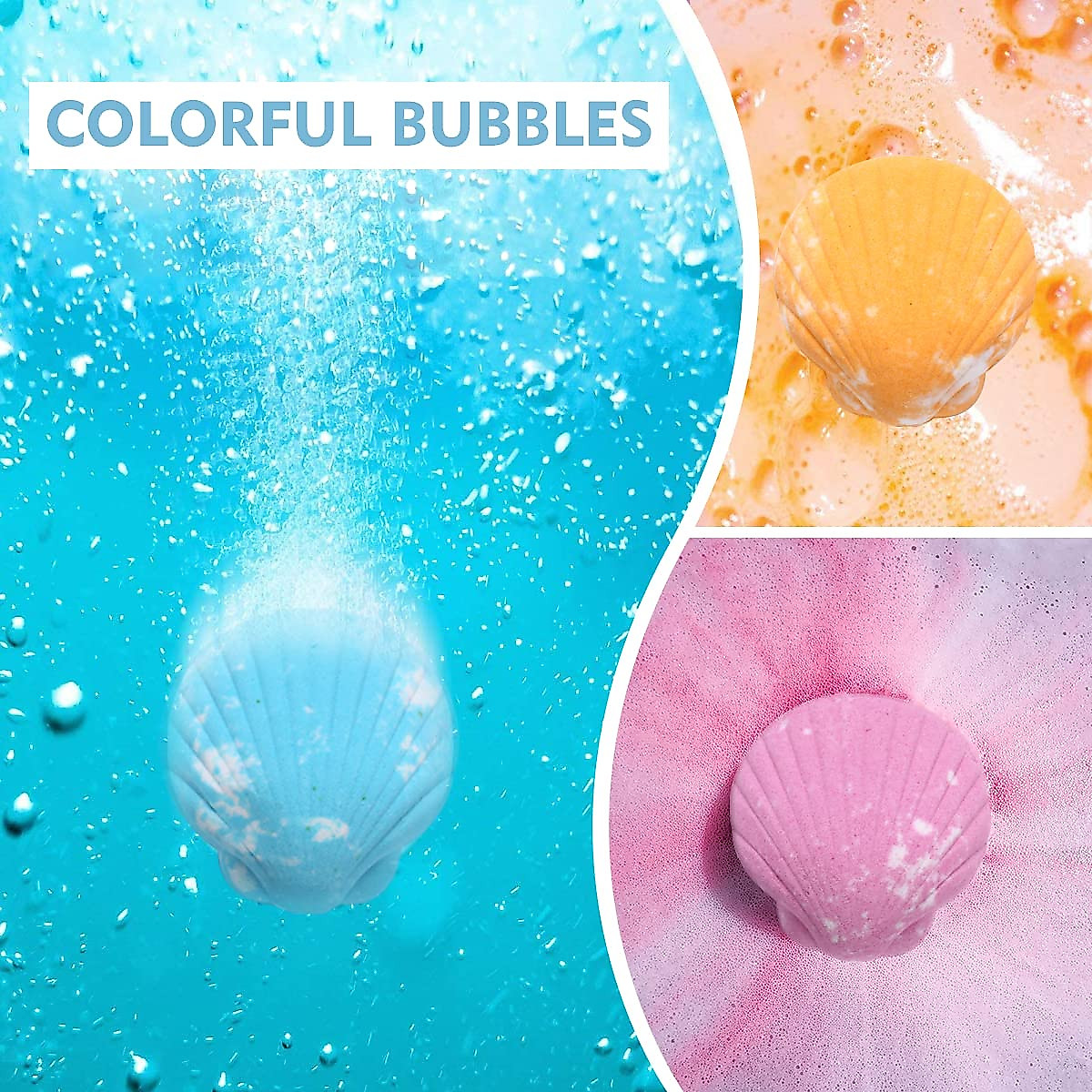 Bath Bombs for Kids with Toys Inside for Girls Boys - 12 Handmade Kids Bubble Bath Fizzies Bomb with Surprise Sea Animals Toys, Moisturize Gentle and Kids Safe