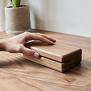 ZZYINH AN207 Wooden Jewelry Box Storage Box Small Exquisite Jewelry Hanging Necklace Earrings Ring Portable Jewelry Box Small Jewelry (Color : Walnut)