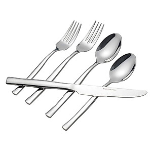 Qskely 40 Pieces Stainless Steel Flatware Cutlery Silverware Set, Service for 8