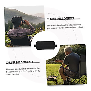 Happyyami 3pcs Beach Chair Sponge Pillow Chair Headrest Car Comfort Accessories Neck Pillow for Recliner Lounge Cushion Padded Pillow Outdoor Pouf Cloth Travel Rest Mat Office Chair