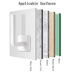 Habychoi Multifunctional Heavy Duty Storage Hooks - Self Adhesive Punch-Free Utility Wall Hooks Multipurpose in Kitchen Bathroom (4Packs)