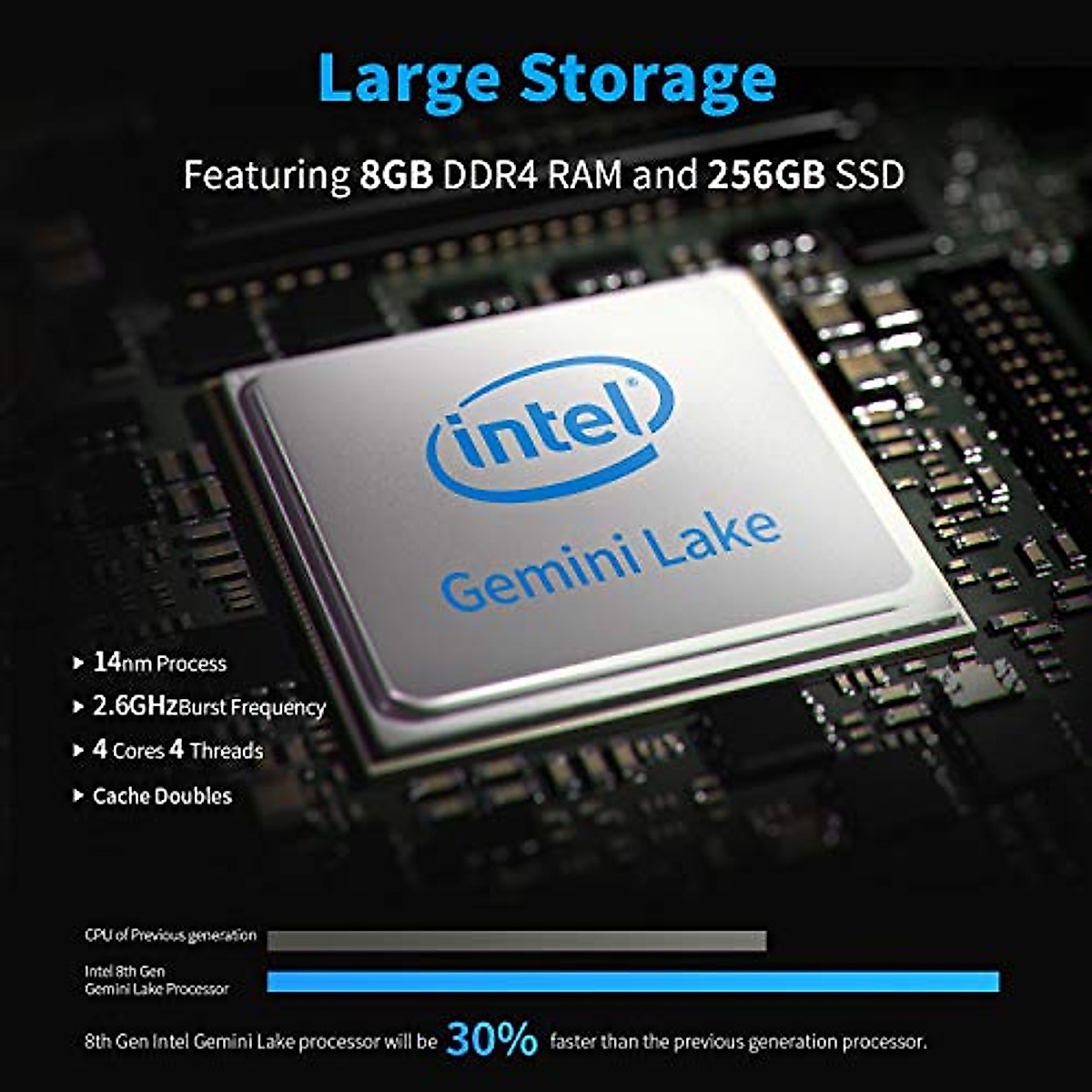 Bmax X15 Laptop Computers, 15.6" FHD (1920 x 1080) Display, Celeron 4120 up to 2.6 GHz, 8GB DDR4, 256GB SSD Storage, HDMI, Webcam, WI-FI, Windows 10 - Space Grey