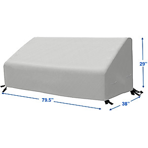 Simple Houseware 3-Seater Deep Lounge Patio Sofa Cover, 79 x 38 x 29 Inches