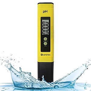 KETOTEK Digital PH Meter, PH Meter with ATC, Water PH Test Meter with 0.00-16.00ph Measure Range for Drinking Water, Hydroponics, Aquariums, Swimming Pools. High Accuracy 0.01 PH Pen Tester…