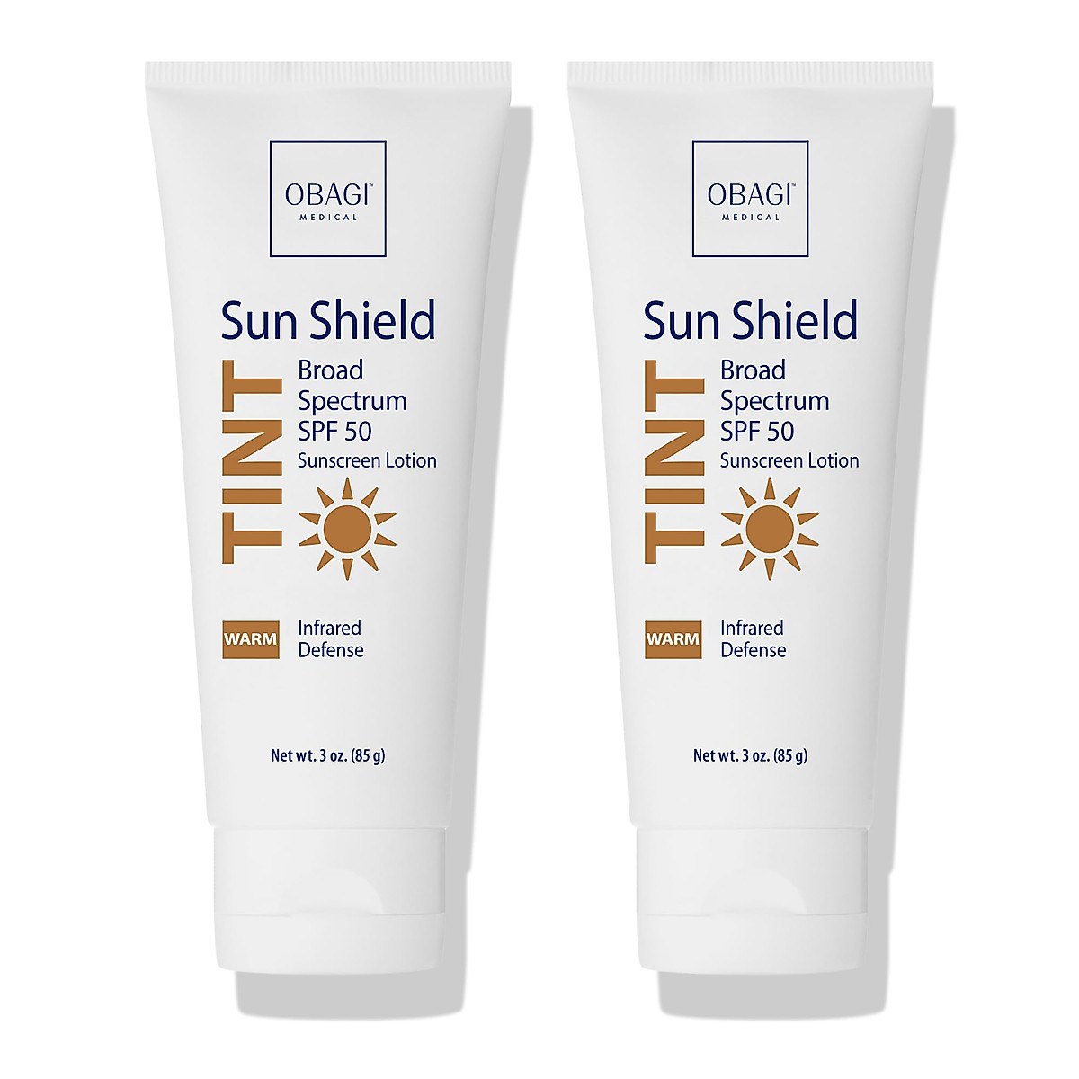 Obagi Sun Shield Tinted Sunscreen – Broad Spectrum SPF 50 Protection from the Sun – Warm Tint – 2 Pack, 2 * 3 oz