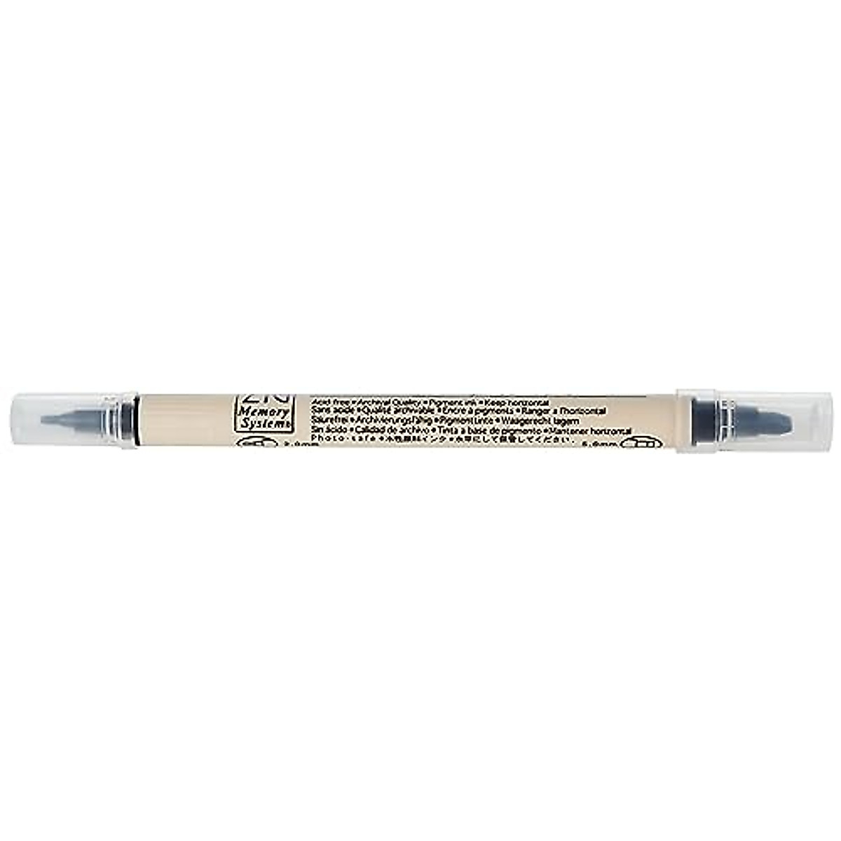Zig Memory System Calligraphy Dual Tip Marker, Pure Black Pack of 6 (MS3400-010)