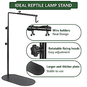 Insfashble Adjustable Heat Lamp Holder Black