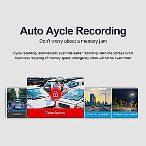 Cam WiFi HD Car Cam - Front Camera - for Cars Dashboard Camera Recorder - with Super Night Vision & 150° Wide Angle - Loop Recording - Build in Wi-Fi & APP Control - Include Batteries/2190