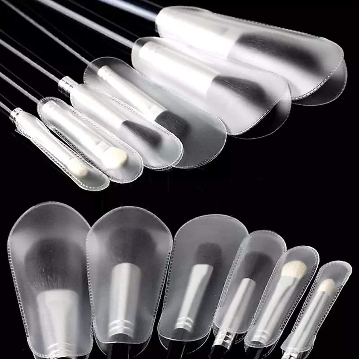 6Pcs Make Up Cosmetic Brushes Guards Protectors Cover Dustproof Portable Makeup Brush Bristles Protective Cover