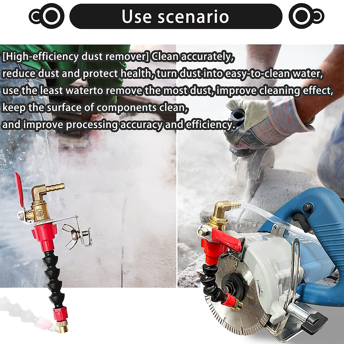 Cutting Machine Misting System Water Sprayer Adjustable Dust Remover Nozzle Coolant Misting Brick for Tile Cutting Machine Grinder (1)