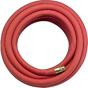 Underhill UltraMax Commercial Garden Water Hose 75 ft, Heavy-Duty, Rubber, Flexible, Kink Free, Industrial, 200 psi WP, 800 psi BP, H10-075R, 1” x 75' NPSH, Red