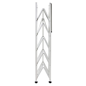 Origami 6-Tier Metal Storage Shelves with Durable Steel Frame and Easy Assembly for Home, Kitchen, and Garage Shelving, White