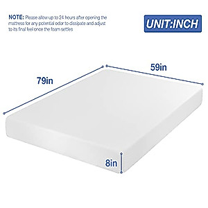 FLL Queen Mattress, 8 inch Medium Firm Feel Gel Memory Foam Mattress with CertiPUR-US Certified Queen Size Mattresses for Cool Sleep & Pressure Relief (White)