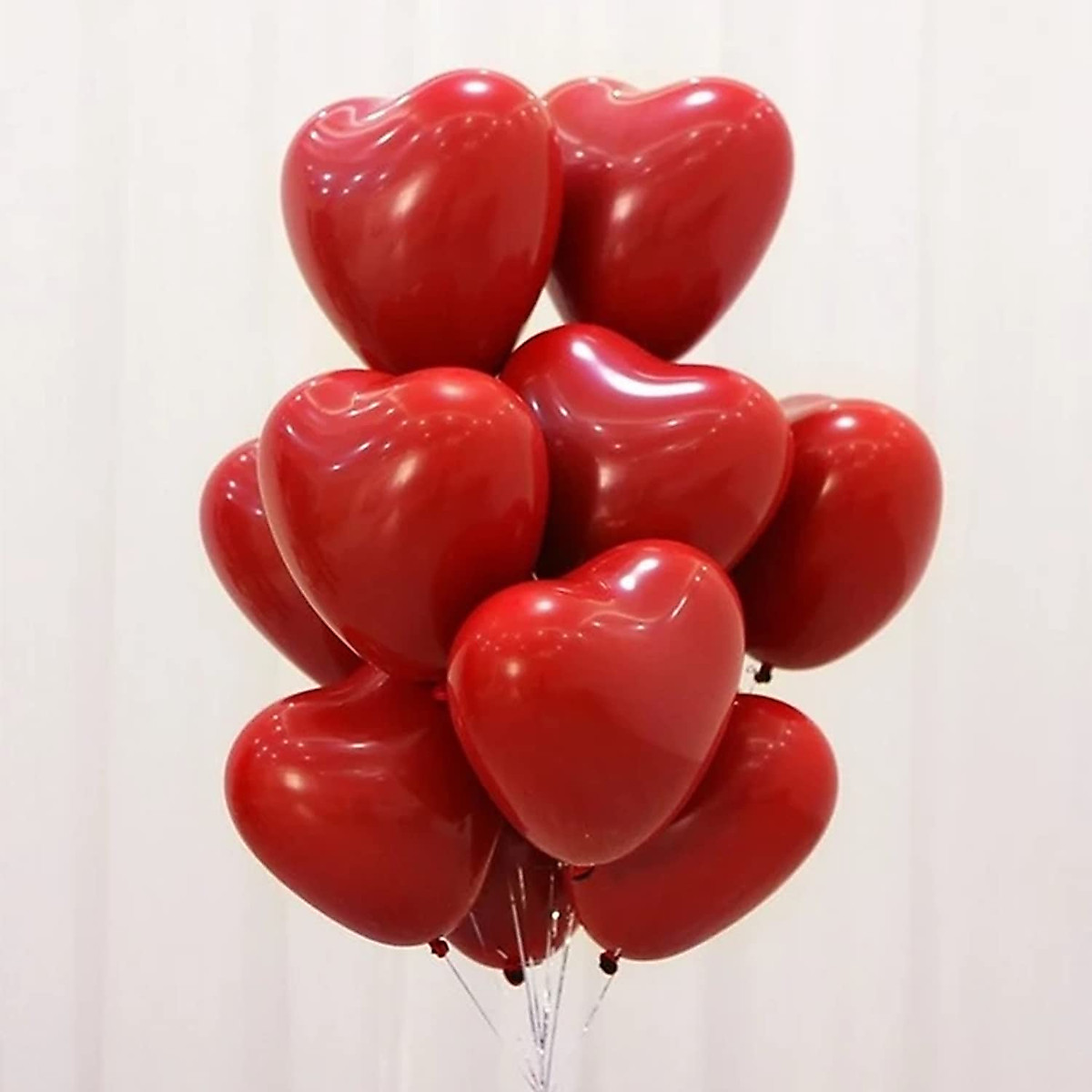 Dzrige 10 Inch Valentine's Day Heart Balloons,Love Heart Balloons Red Heart Shaped Latex Balloons for Valentines Day Wedding Engagement Birthday Party Decoration (20Pcs)