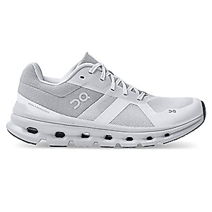 On Women's Cloudrunner Sneakers, White/Frost, 9 Medium US