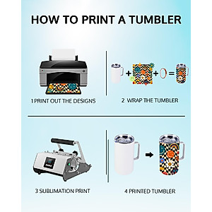 OFFNOVA 20oz Sublimation Tumblers with Handle, 4 Pack Sublimation Coffee Mugs with Lid, Stainless Steel Coffee Tumbler Travel Mug for Cold Hot Drinks