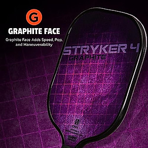 Onix Graphite Stryker Pickleball Paddle Features Oversized, Nomex, Paper Honeycomb Core, and Graphite Face