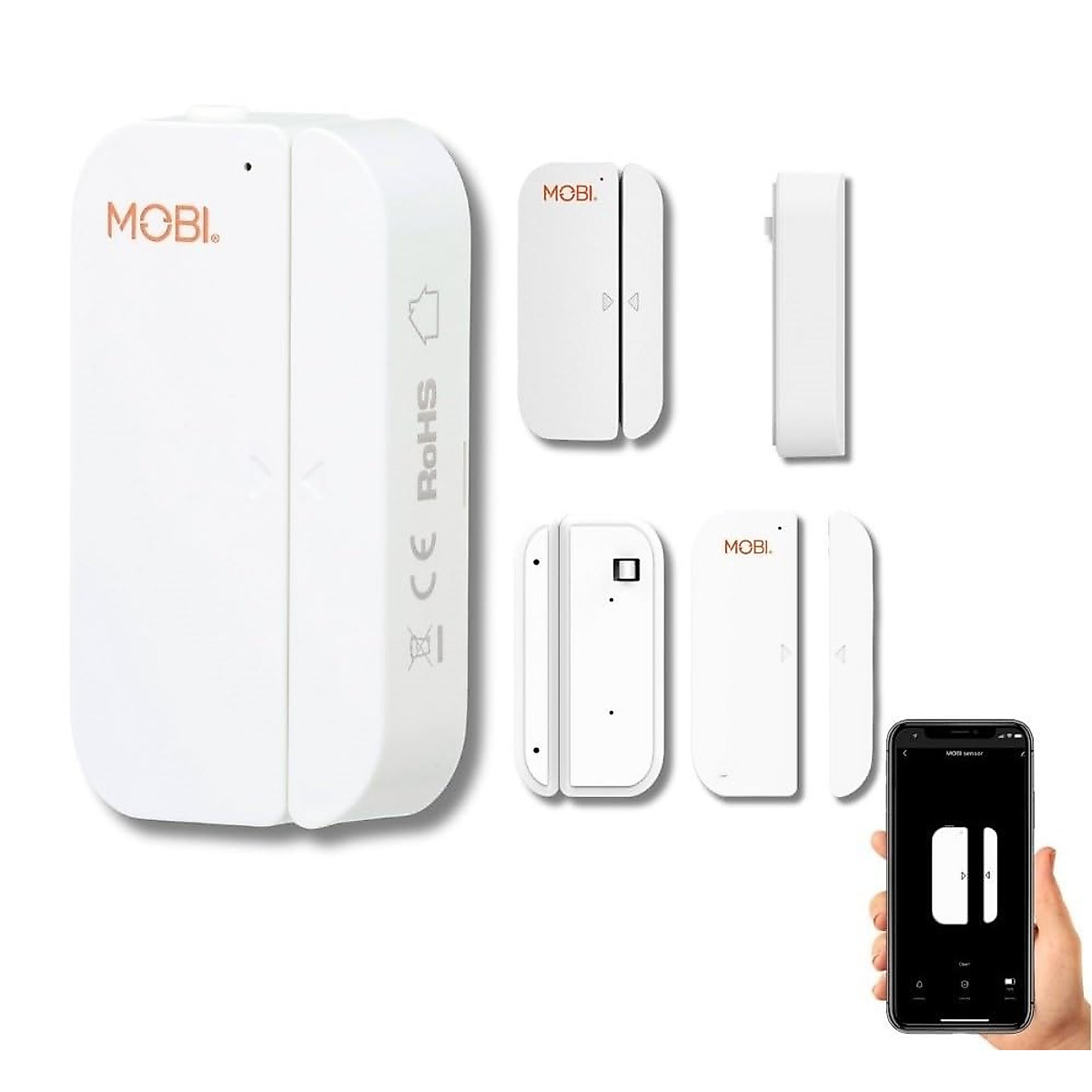 WiFi Smart Door Window Sensor Alarm, Multipurpose Sensor, Contact Sensor for Home/Office Security, Wireless Door Window Open Detector, APP Remote Notification Compatible with Alexa & Google Assistant