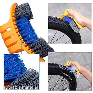 Oumers Bike Clean Brush Kit, 8pcs Bicycle Cleaning Tools Make Chain/Tire/Sprocket/Crank Bike Corner Stain Dirt Clean Shine. Durable/Practical