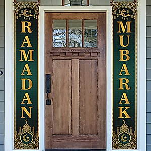 Ramadan Mubarak Decorations Ramadan Front Porch Welcome Sign Eid Mubarak Banner Ramadan Decorations and Supplies for Home Party