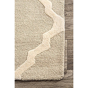 nuLOOM Hand Hooked Marrakech Trellis Area Rug, 2' x 3', Tan