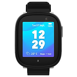 XPLORA X6 Play - Watch Phone for Children (4G) - Calls, Messages, Kids School Mode, SOS Function, GPS Location, Camera and Pedometer – (Subscription Required) (Black)