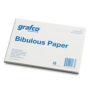 Graham-Field 3718 Grafco Bibulous Blotting Absorbent Paper, 50 Sheets, 4" x 6", Pack of 6