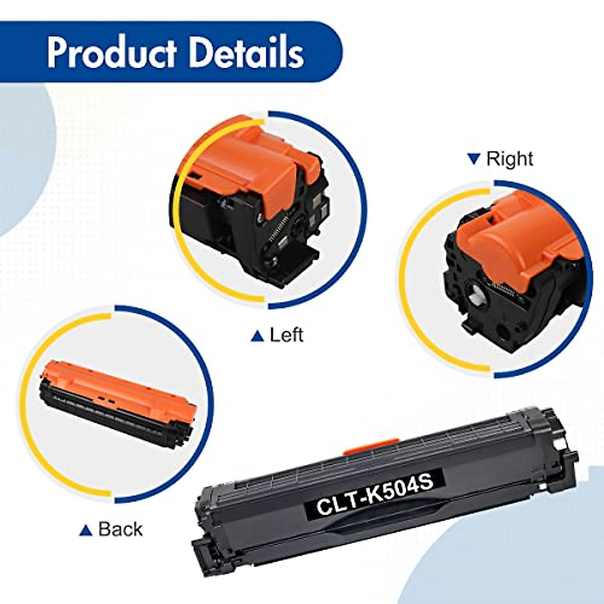 CLT-K504S Toner Cartridge Compatible Replacement for Samsung CLT-K504S for Samsung Xpress C1860FW C1810W SL-C1860FW SL-C1810W CLX-4195FW CLP-415NW Printer (Black, 1-Pack)