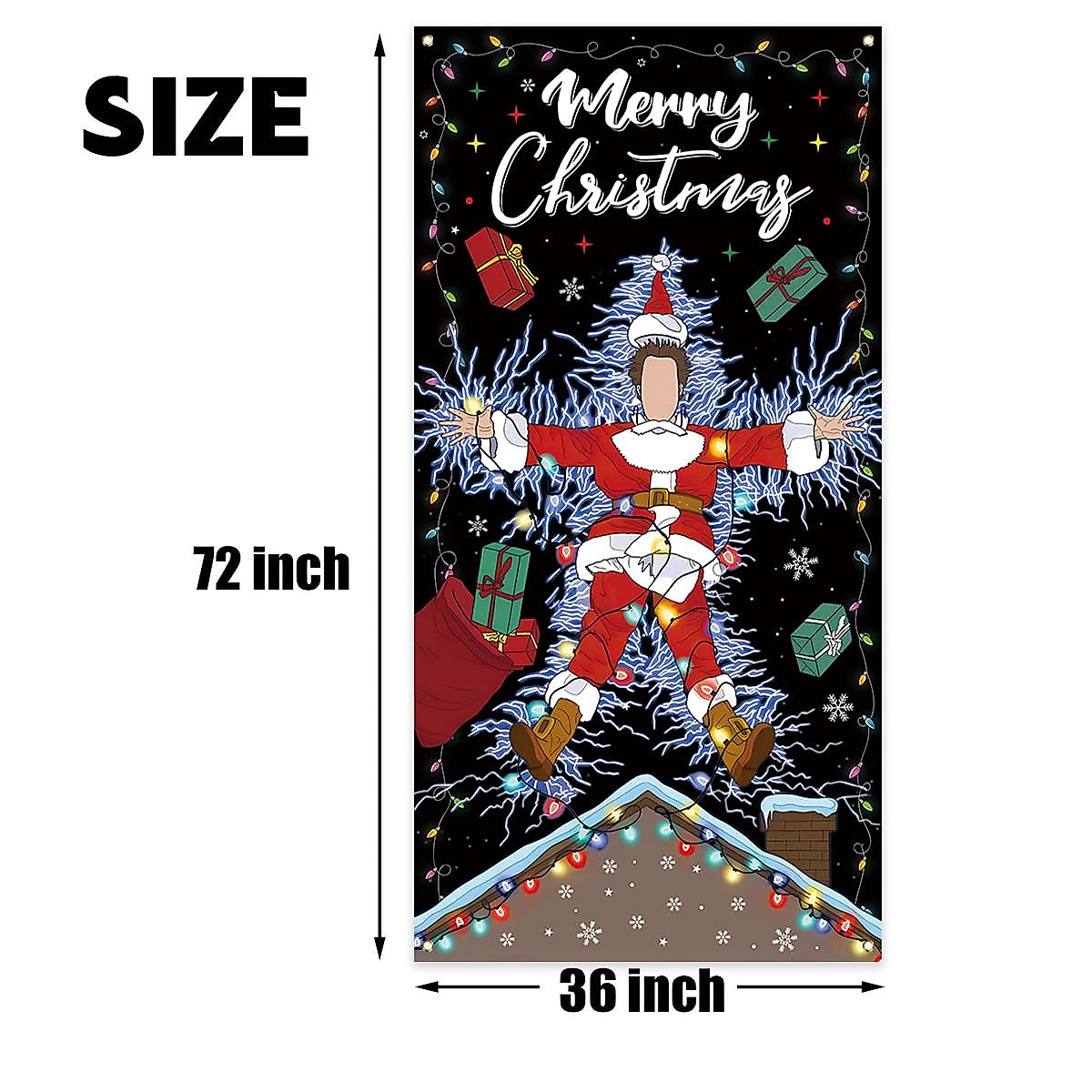 Christmas Vacation Door Cover Funny Christmas Banner Griswold Family Cousin Eddie Christmas Decor New year Xmas Decor Christmas Vacation Decorations for Home Party