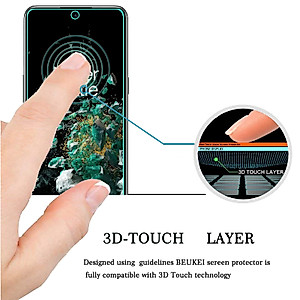 beukei (3 Pack) Compatible for OnePlus 10T 5G / OnePlus 10T Screen Protector Tempered Glass,Touch Sensitive,Case Friendly, 9H Hardness