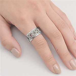 Women's Celtic Knot Eternity Fashion Ring .925 Sterling Silver Band Size 9