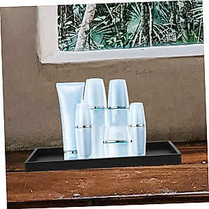 PRETYZOOM Bathroom Vanity Tray: 20x10cm Silicone Tray for Organization, Rectangle Bathroom Countertop Holder Tray, Kitchen Sink Tray for Organizer and Holder