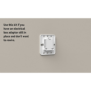Honeywell Home Large Cover Plate & Electrical Box Adaptor for T-Series Thermostats (THP2400A1080), White