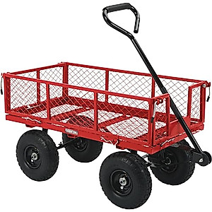 Ironton Steel Garden Cart - 400-Lb. Capacity, 38in.L x 18 1/2in.W x 21in.H